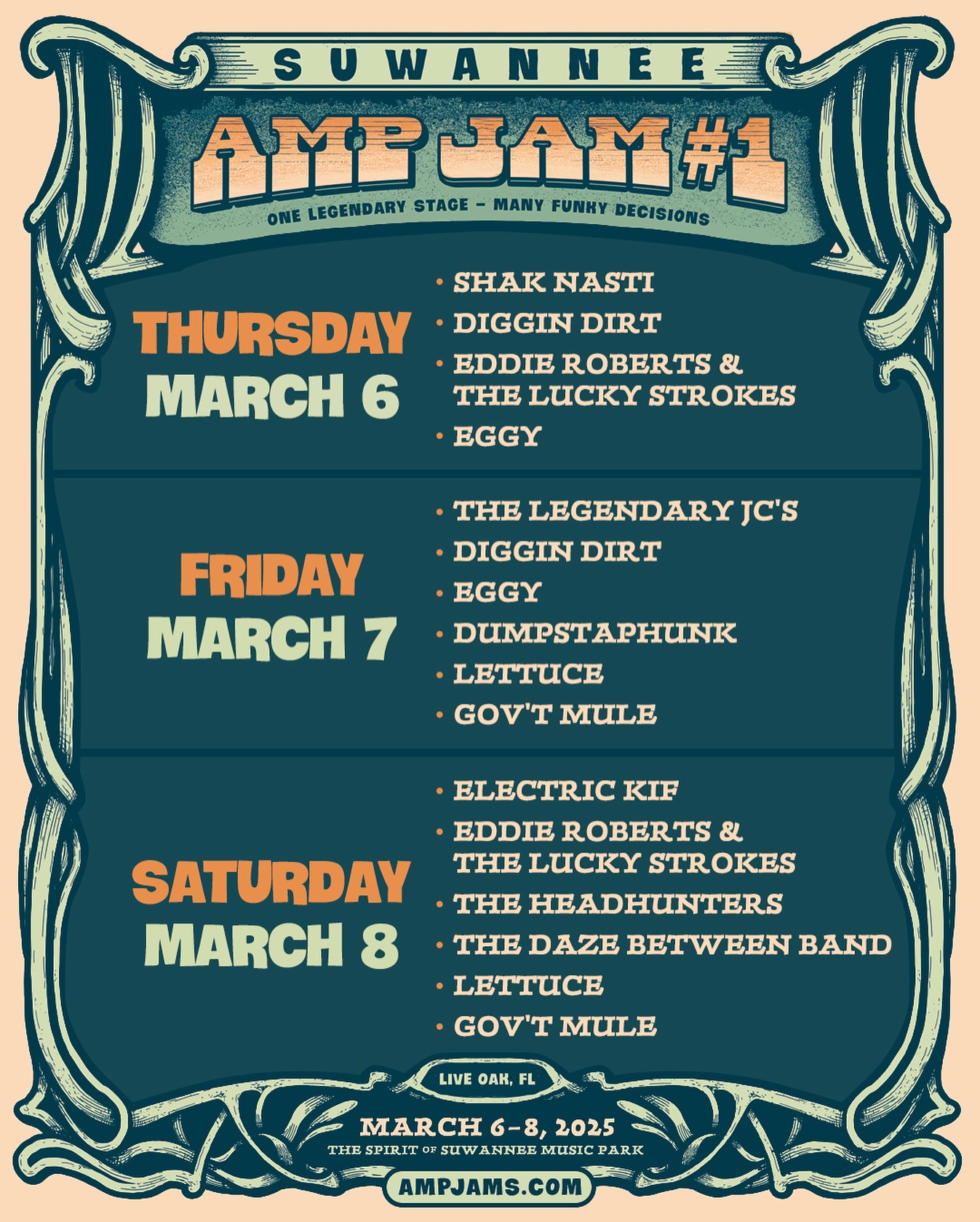 Suwannee Amp Jam #1 Schedule: PURE GRAVY • MUSICFESTNEWS