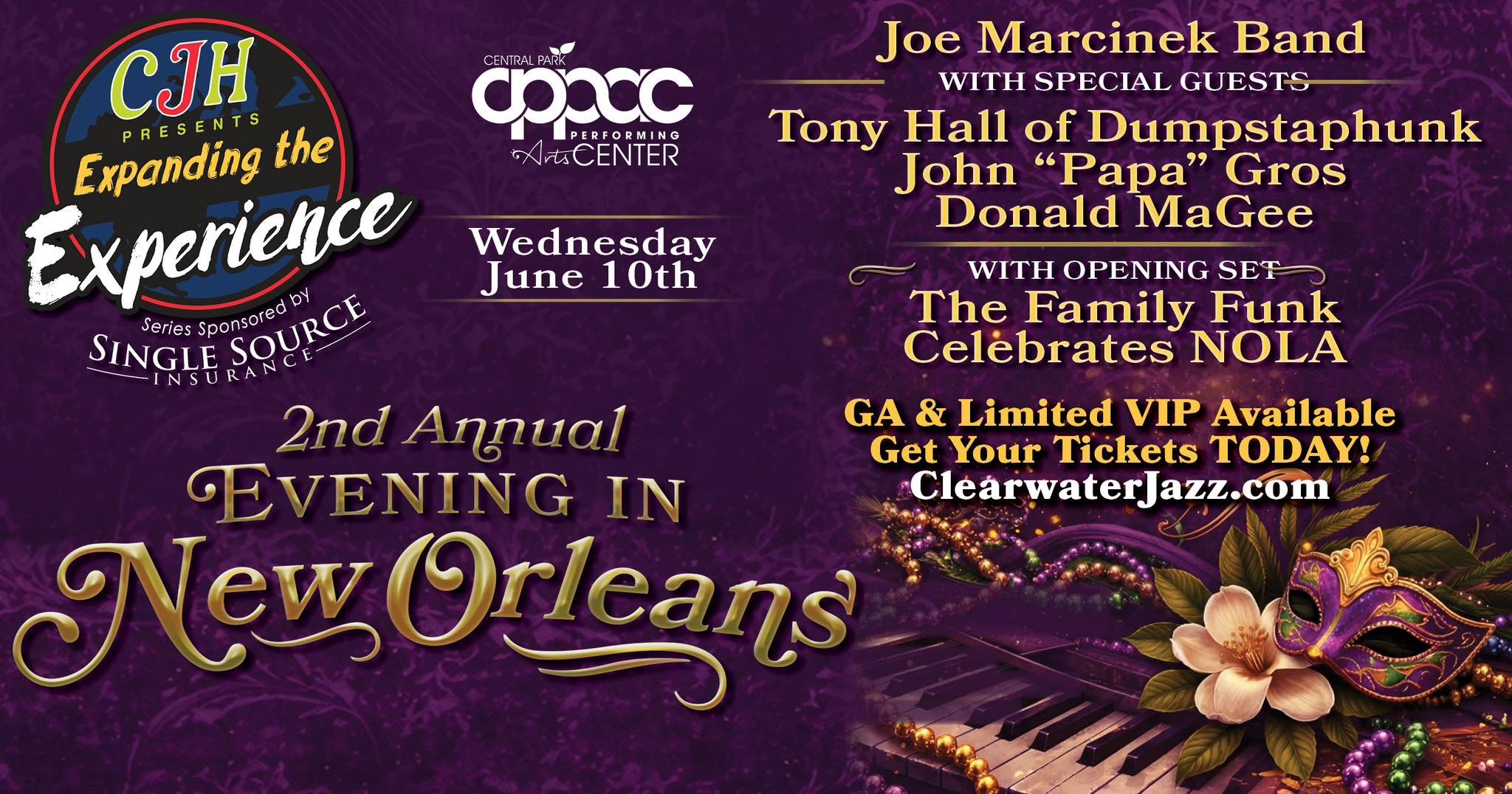 Joe Marcinek Band & Clearwater Jazz Holiday: 2nd annual Evening in New ...